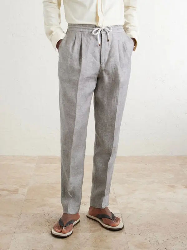 Brunello Cucinelli Suede Flip Flops - Gray