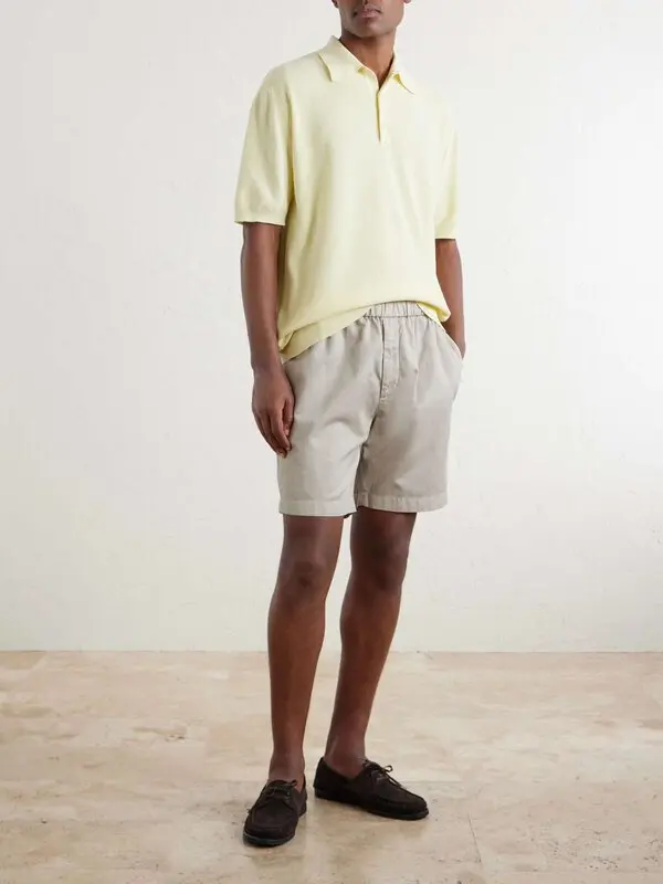 Boglioli Straight-leg Cotton-blend Twill Shorts