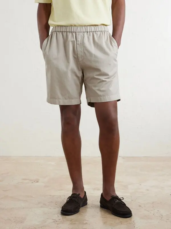 Boglioli Straight-leg Cotton-blend Twill Shorts