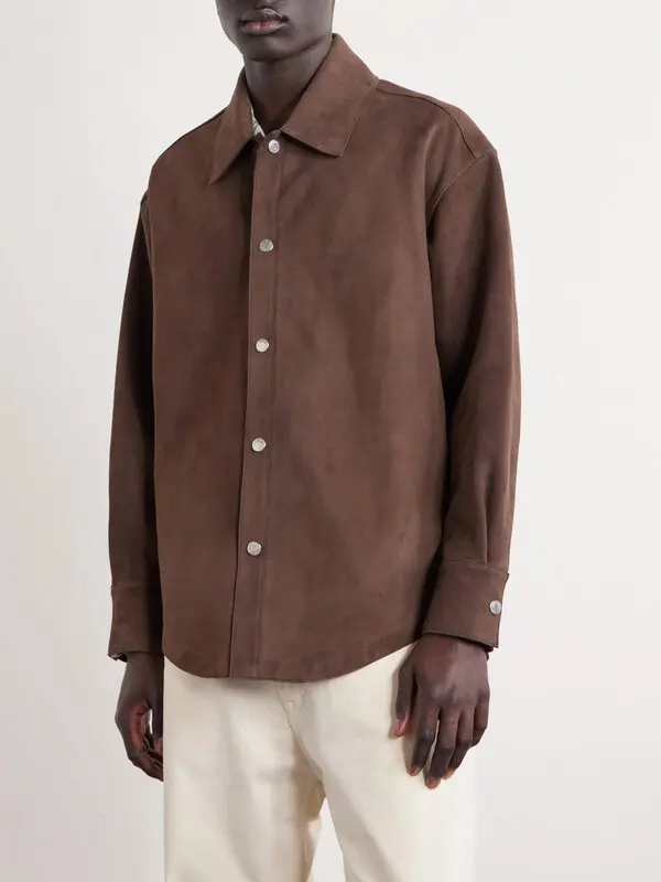 AMI Paris Suede Shirt Jacket