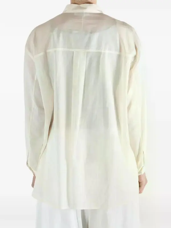 AMOMENTO Semi-sheer Long-sleeve Shirt