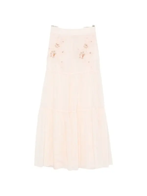 Ermanno Scervino Tiered Maxi Skirt - Pink
