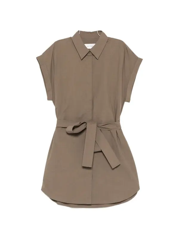 Matteau Cotton Mini Dress With Detachable Belt