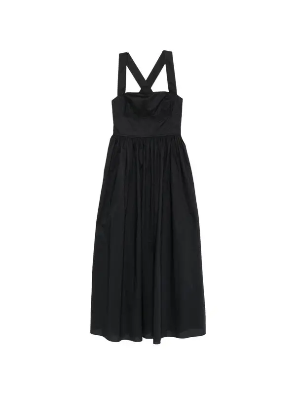 Matteau Sleeveless Square Neck Cotton Midi Dress