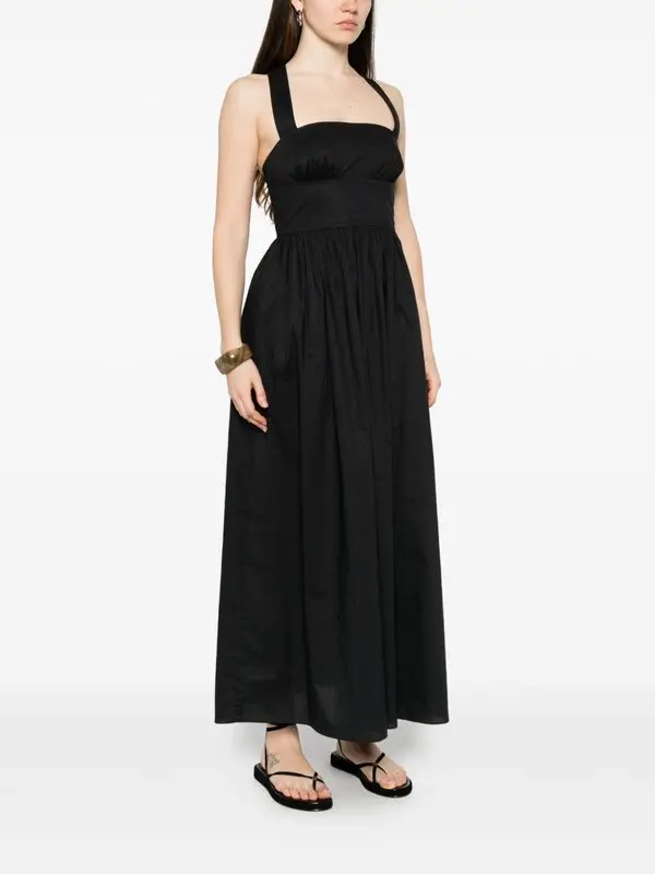 Matteau Sleeveless Square Neck Cotton Midi Dress