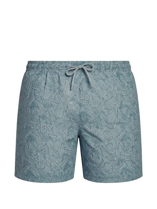 Emporio Armani Printed Swim Shorts - Grey