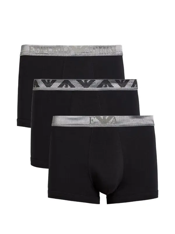 Emporio Armani Logo Trunk 3 Pack - Black