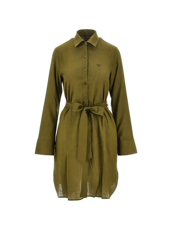 Emporio Armani Cotton Beach Robe - Green