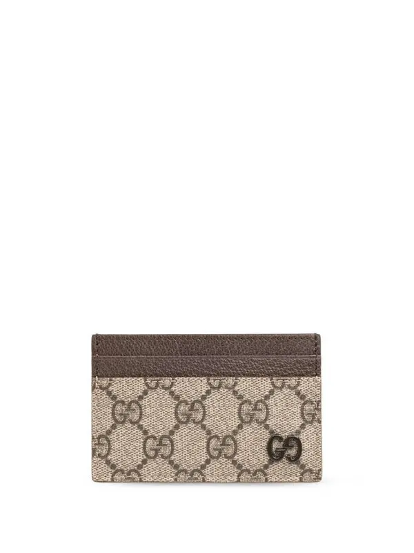 Gucci Gg Credit Card Case - Brown