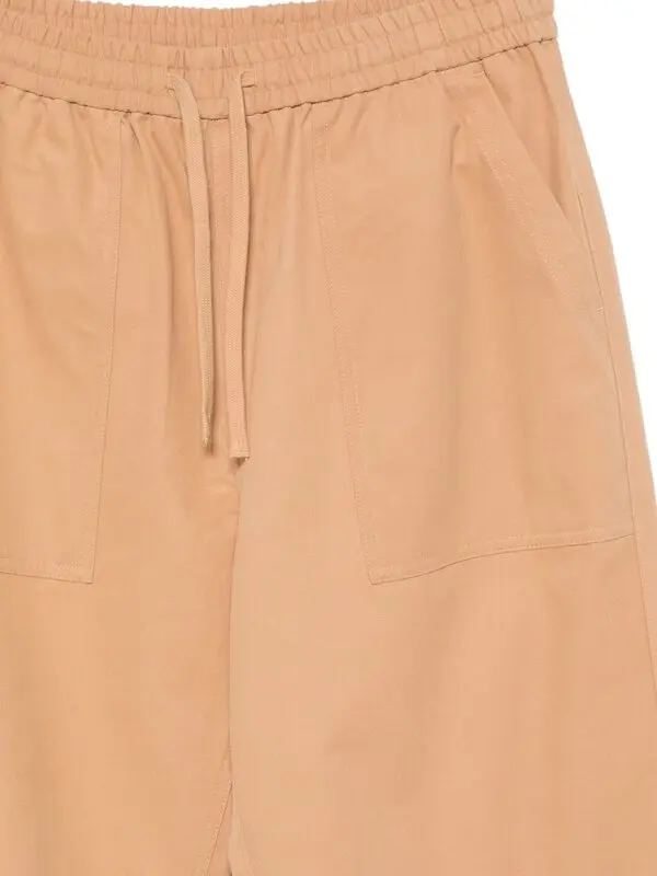 Maison Kitsuné Cotton Trousers With Embroidered Logo