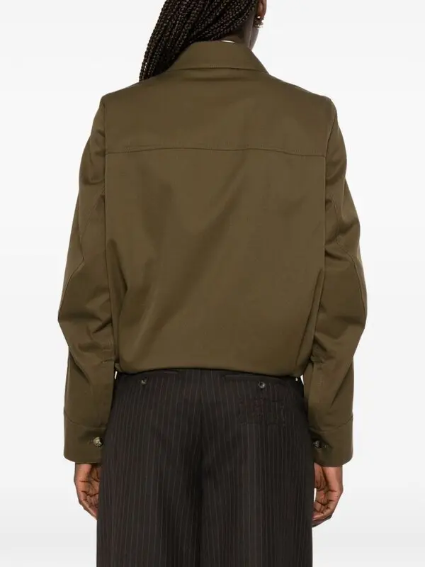 Loewe Cotton And Silk Blend Jacket - Green
