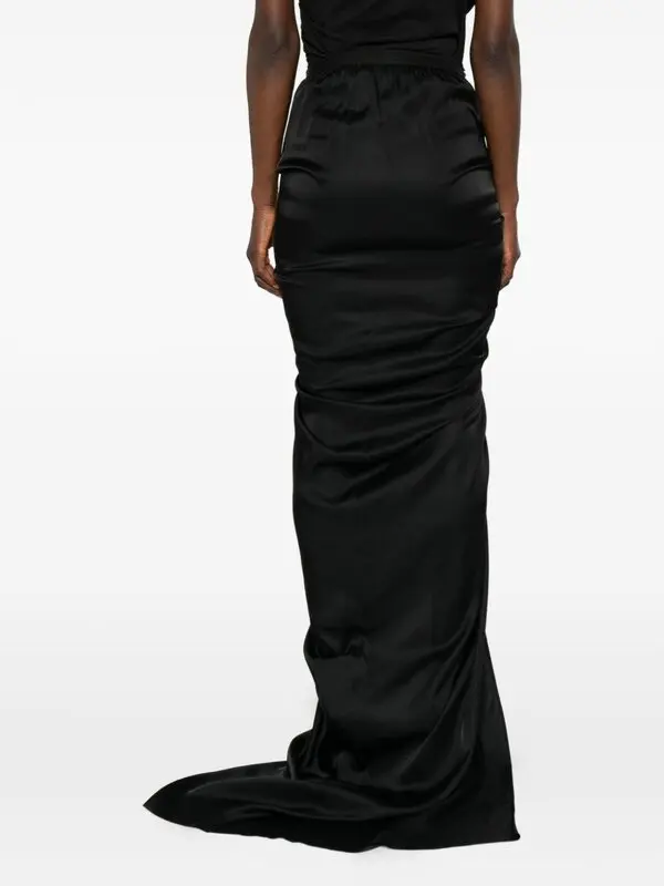 Rick Owens Asymmetric Draped Skirt - Black