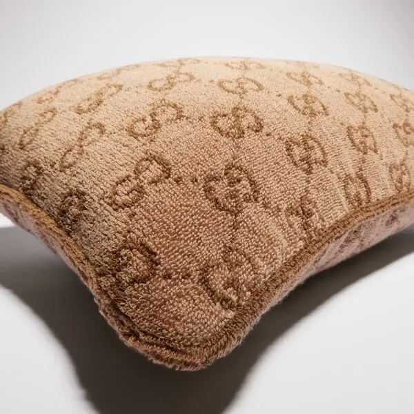 Gucci Gg Cotton Rectangular Cushion - Beige