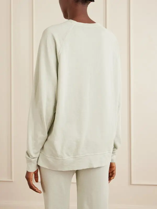 JAMES PERSE Supima Cotton-terry Crewneck Sweatshirt - Green