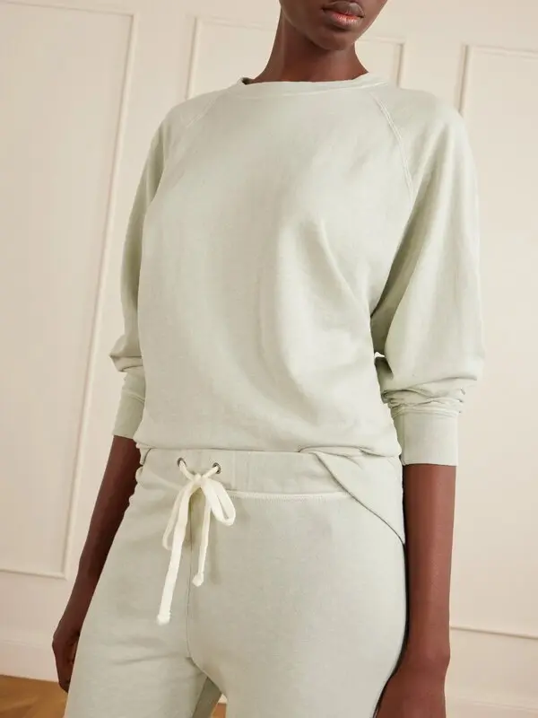 JAMES PERSE Supima Cotton-terry Crewneck Sweatshirt - Green