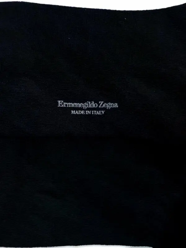 Zegna Mid-calf Socks With Embroidered Logo - Blue