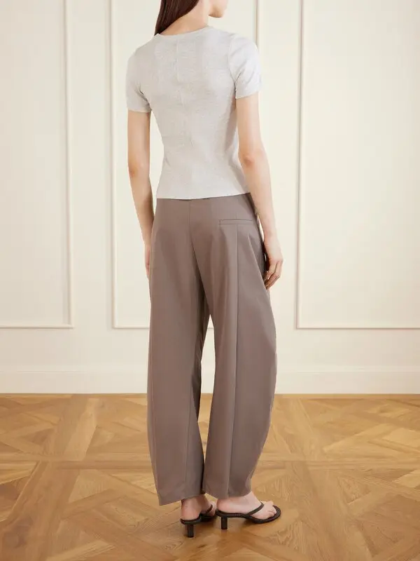 FLORE FLORE Ribbed Organic Cotton T-shirt - Gray