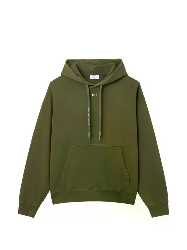 Off-White Diag-stripe Hoodie - Green