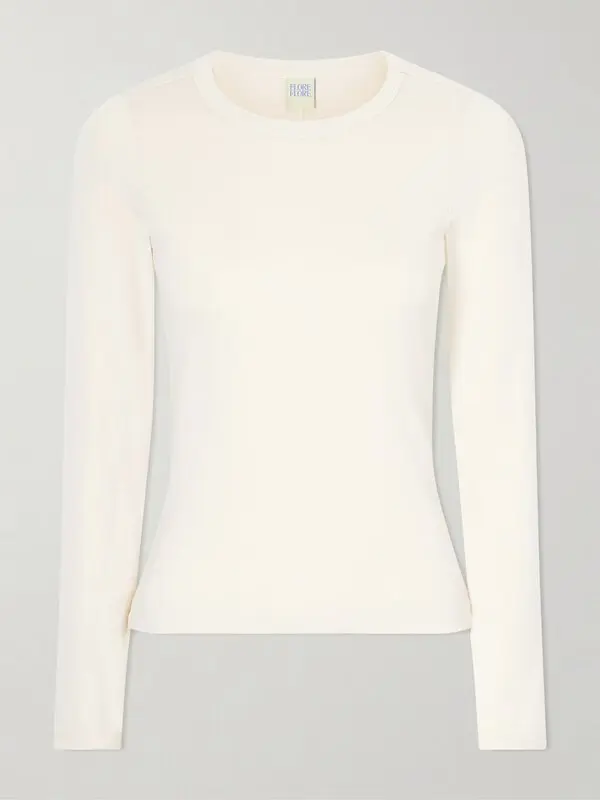 FLORE FLORE Max Organic Cotton-jersey T-shirt - Neutrals