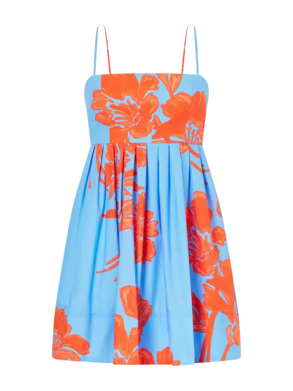 Cara Cara Leo" Floral Print Cotton Poplin Midi Dress - Multi