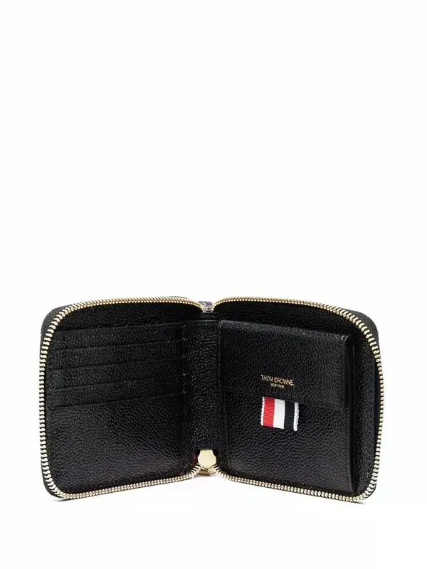 Thom Browne 4-bar Debossed Compact Wallet