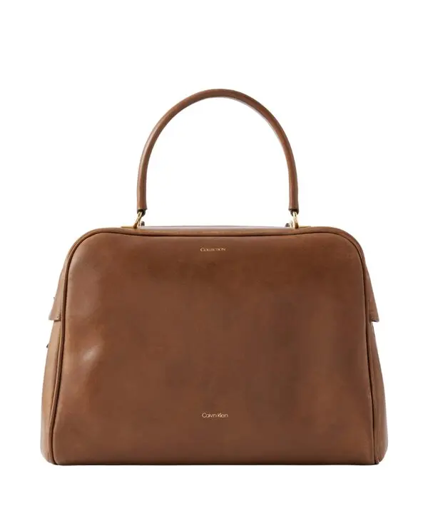 Calvin Klein America Leather Shoulder Bag - Brown