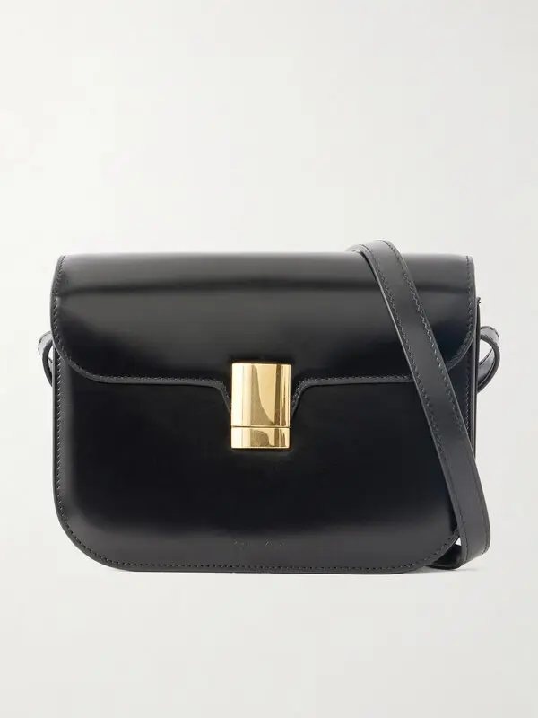 Calvin Klein Tilla Small Leather Shoulder Bag - Black