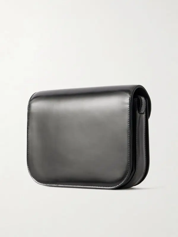 Calvin Klein Tilla Small Leather Shoulder Bag - Black