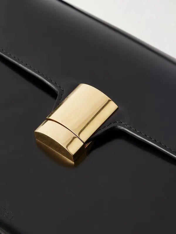 Calvin Klein Tilla Small Leather Shoulder Bag - Black