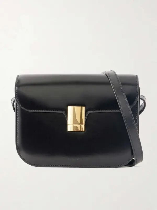 Calvin Klein Tilla Small Leather Shoulder Bag - Black