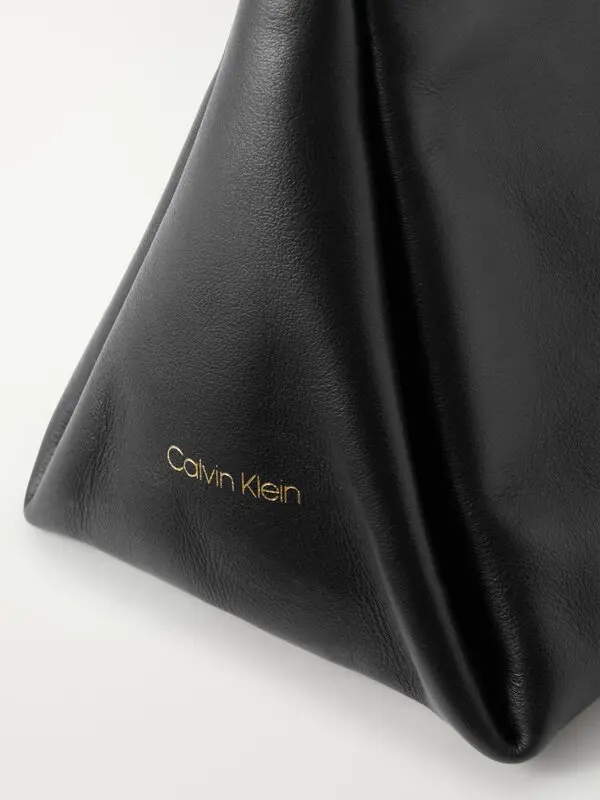 Calvin Klein Aurelis Leather Shoulder Bag - Black