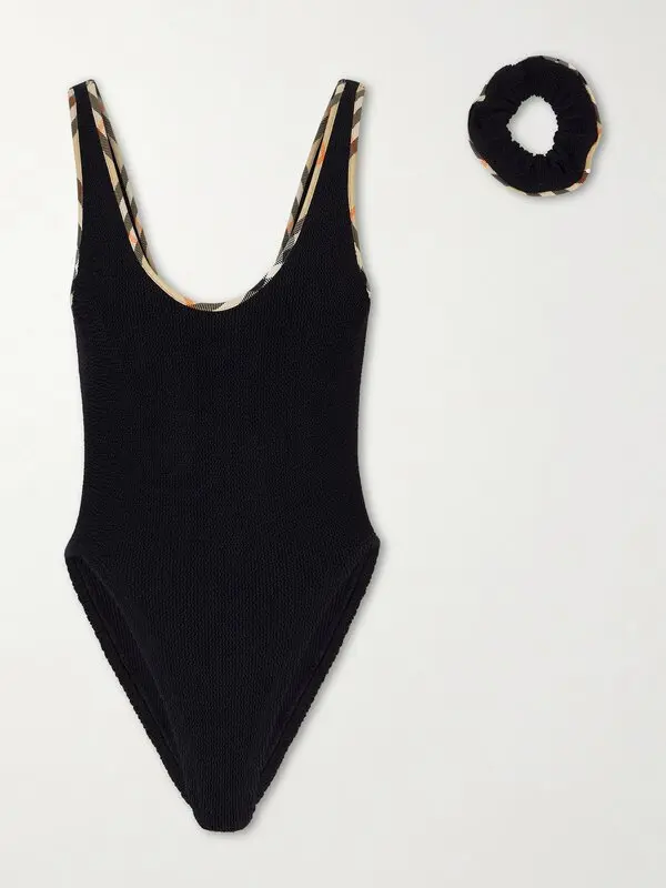 Burberry X Hunza G Original Crinkle™ One-piece Swimsuit - Black