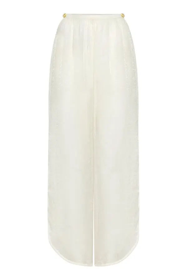 ADRIANA PAPPAS DESIGNS Champagne Wide Leg Pants