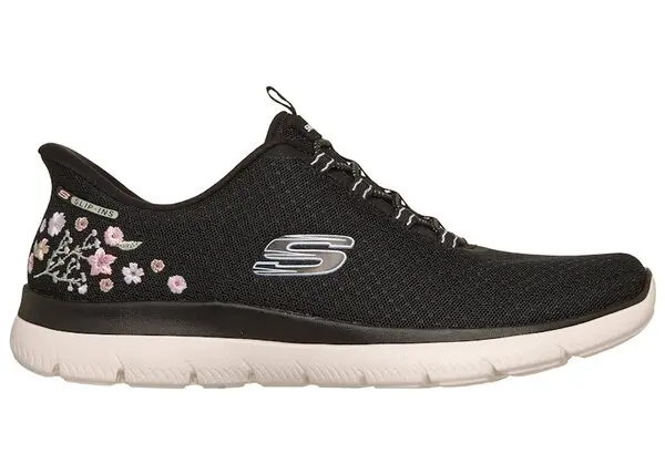 Sketchers Slip-ins Summits Spring Blossom Sneakers - Black