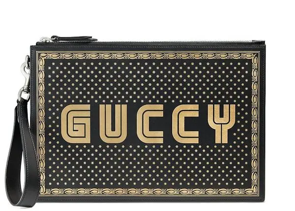 Gucci Guccy Pouch - Black/gold
