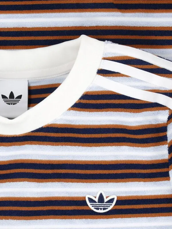 Adidas Summer Glow" Striped Cotton T-shirt - Multi