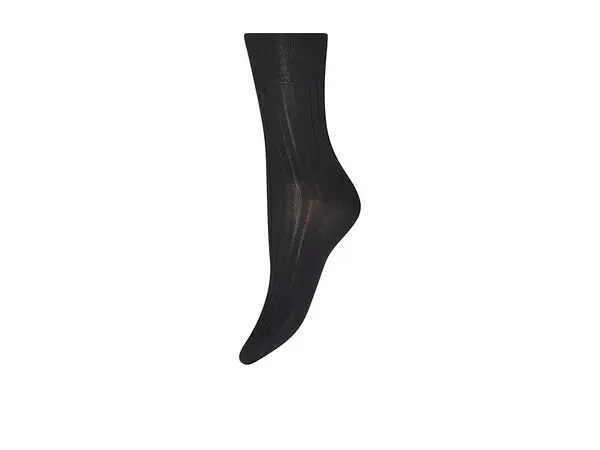 Wolford Cotton Rib Crew Socks - Black