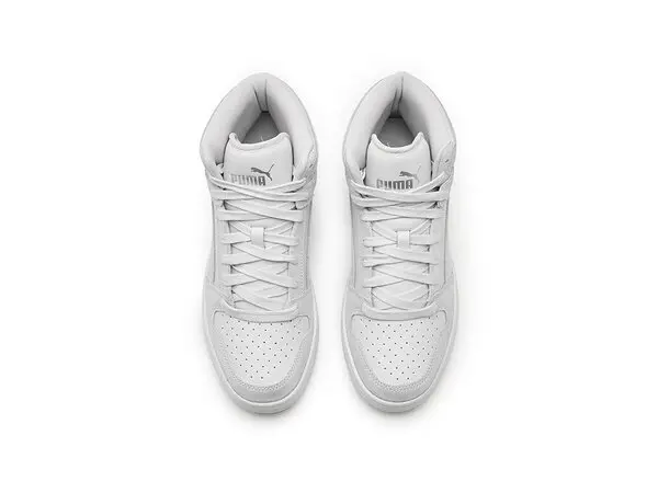 PUMA Rebound Layup Mid Top Lace Up Sneakers - Silver