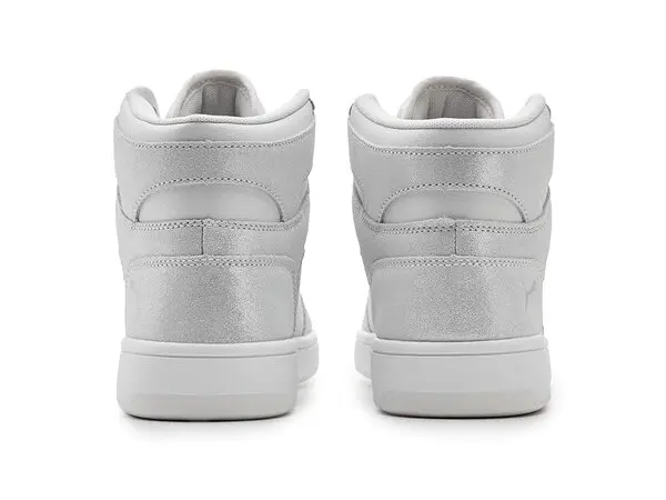 PUMA Rebound Layup Mid Top Lace Up Sneakers - Silver