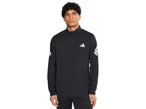 Adidas Adi365 Iconic Running Half-zip Jacket With Stand Collar And Thumbholes