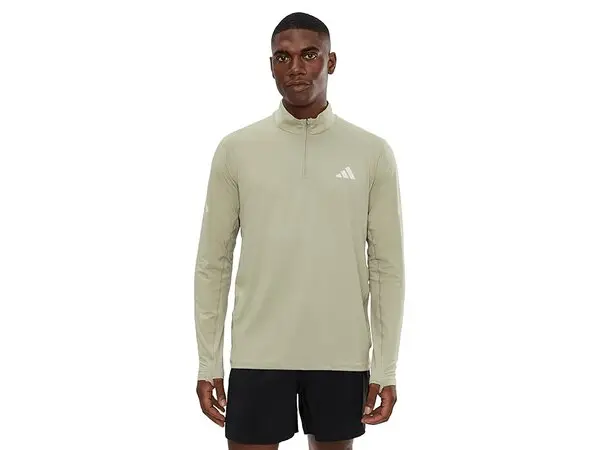 Adidas Adi365 Iconic Running Half-zip Jacket With Stand Collar And Thumbholes