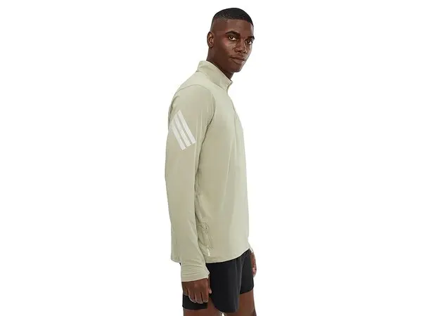 Adidas Adi365 Iconic Running Half-zip Jacket With Stand Collar And Thumbholes