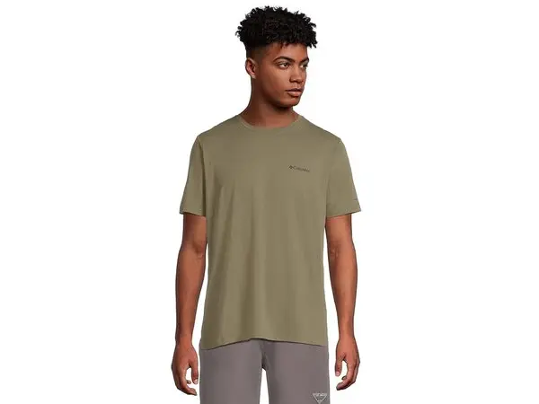 Columbia Tech Trail Utility Short Sleeve Crew Workout Stone - Green