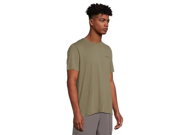 Columbia Tech Trail Utility Short Sleeve Crew Workout Stone - Green