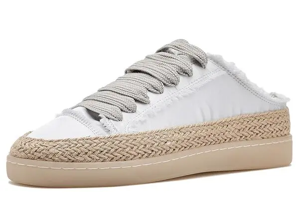 J/SLIDES NYC Henlen Satin Sneakers With Lucite Bottom - White