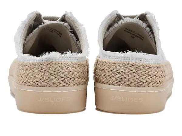 J/SLIDES NYC Henlen Satin Sneakers With Lucite Bottom - White
