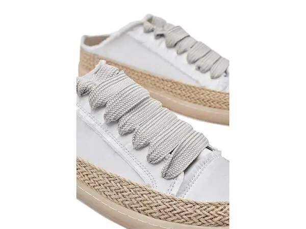 J/SLIDES NYC Henlen Satin Sneakers With Lucite Bottom - White
