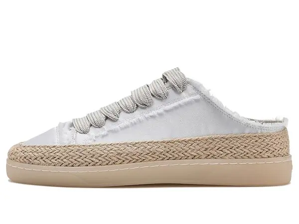 J/SLIDES NYC Henlen Satin Sneakers With Lucite Bottom - White