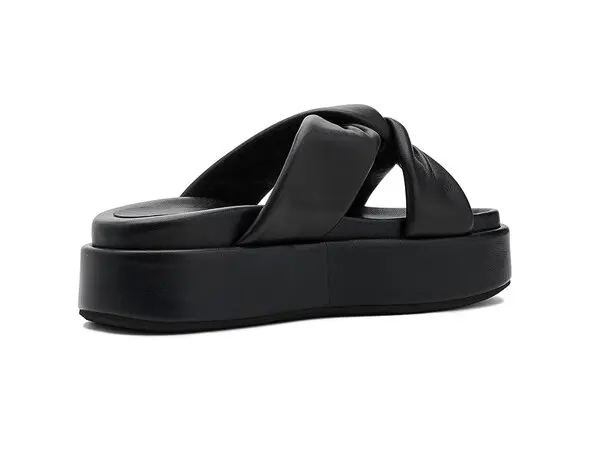 J/SLIDES NYC Yvette Platform Sandals With Knot Detailing - Black