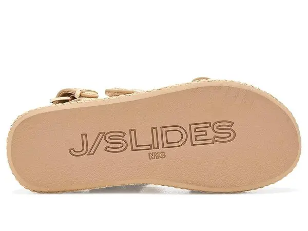 J/SLIDES NYC Brooke Platform Wedge Sandals With Buckle Detailing - Gray